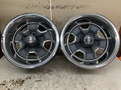 TWO 1974 OLDSMOBILE RARE BOLT ON CAP 15x7 CUTLASS 442 RALLY WHEELS DATE ...