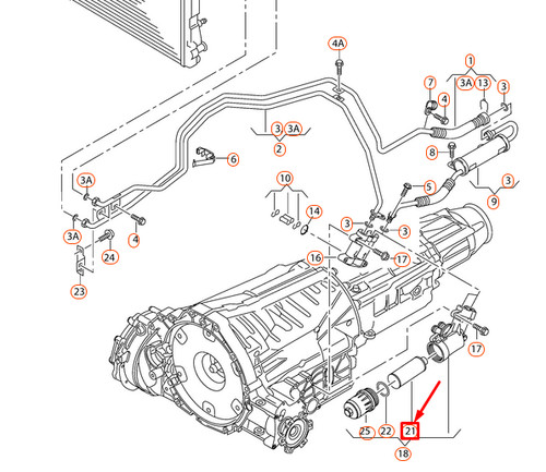 AUDI Q5 8R DSG Transmission Cooling Filter Element 0B5325330A | eBay