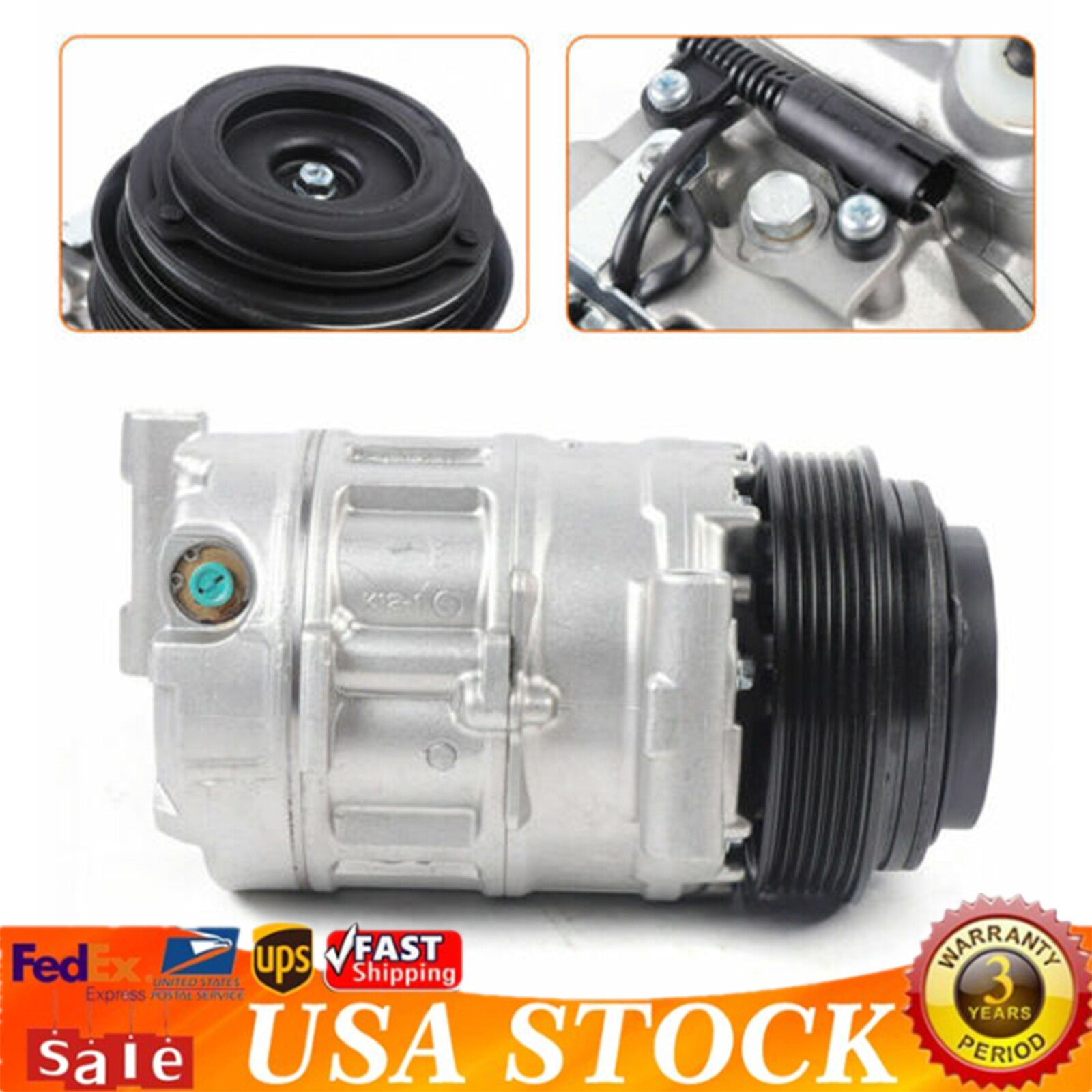 For Mercedes-Benz E320/ML320 1996-2002 3.2L A/C Compressor w/ Clutch ...