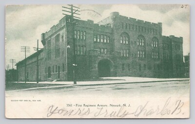 First Regiment Armory Newark New Jersey 1905 Postcard | eBay