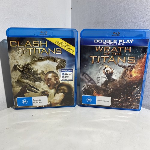Clash Of The Titans (Blu-ray, 2010) + Wrath Of The Titans (Blu-ray ...