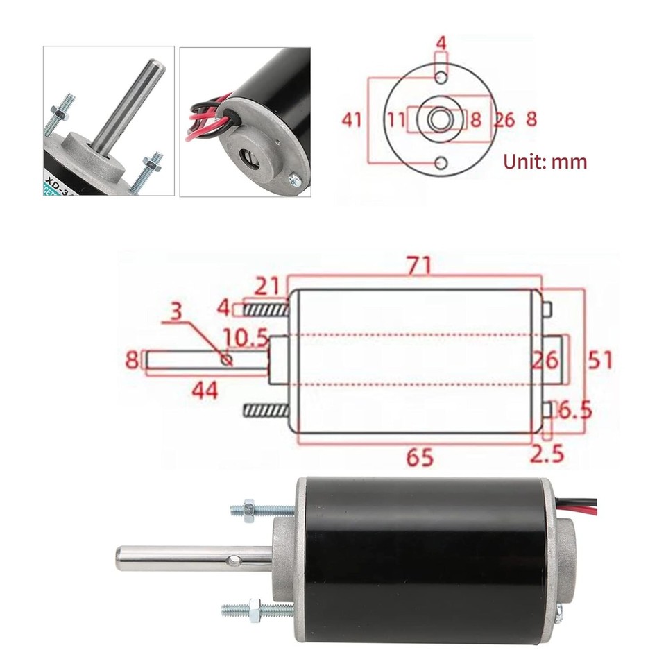High Torque DC Motor 12 V24 V Permanent Magnet Motor Mini DC Motor DIY ...