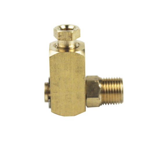 Fitting Compression 6mm OD Tube X 1/8" Male NPT 90 Elbow Swivel ...