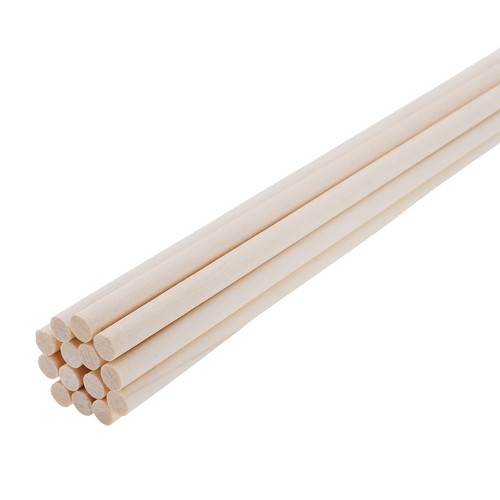 ¼ Inch Birch Wooden Dowel Rods 48 Inches – 25 Round Wood Sticks for ...