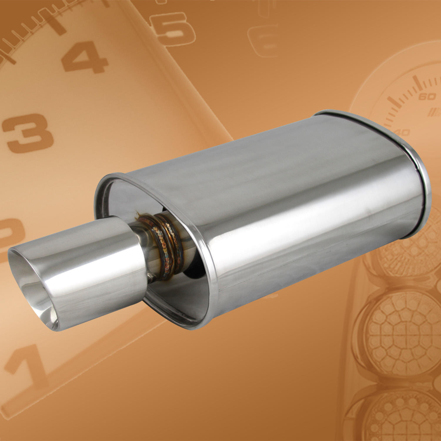 SPUNLOCKED EXHAUST MUFFLER CAP DOUBLE WALL SLANT TIP FOR TOYOTA LEXUS ...