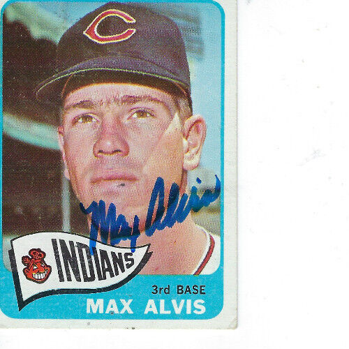 MAX ALVIS SIGNED 1974 TOPPS #185 - CLEVELAND INDIANS | eBay