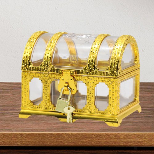 Pirate Treasure Chest for Kids Antique with Lock and Key Trinket ...