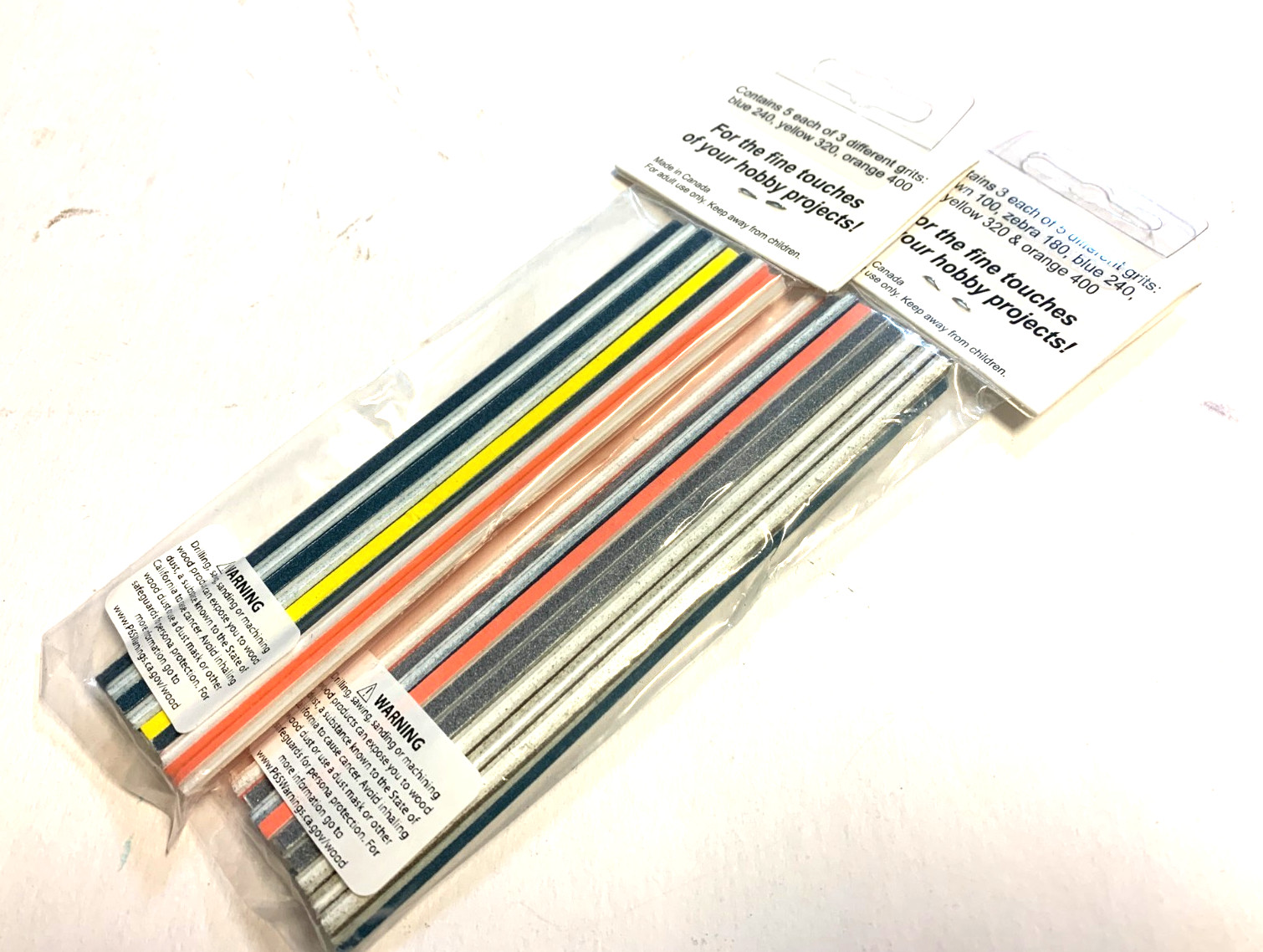 Hobby Sanding Stick Assorted & Fine Sandpaper Finishing, 30 Sticks