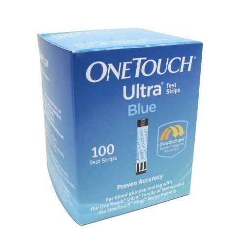 OneTouch Ultra Blue Test Strips Blood Glucose Testing Double Sure Tech ...