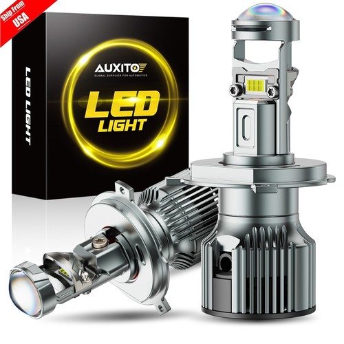 AUXITO LHD H4 Bi-LED Projector Lens Hi/Lo Headlight Bulbs 100W 50000LM ...