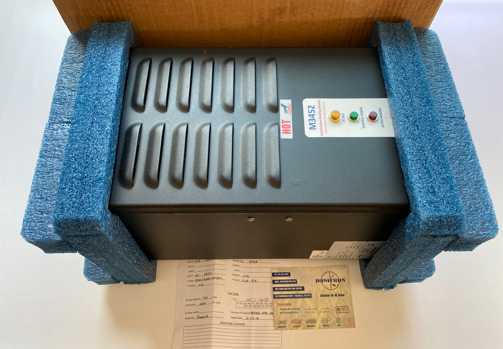 BONITRON M3452-H9C-R050 BRAKE RESISTOR MODULE 460V 30A 18KW ...