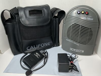 Califone Portable P.A. Amplifier UHF Model DR-800M & Microphone ...