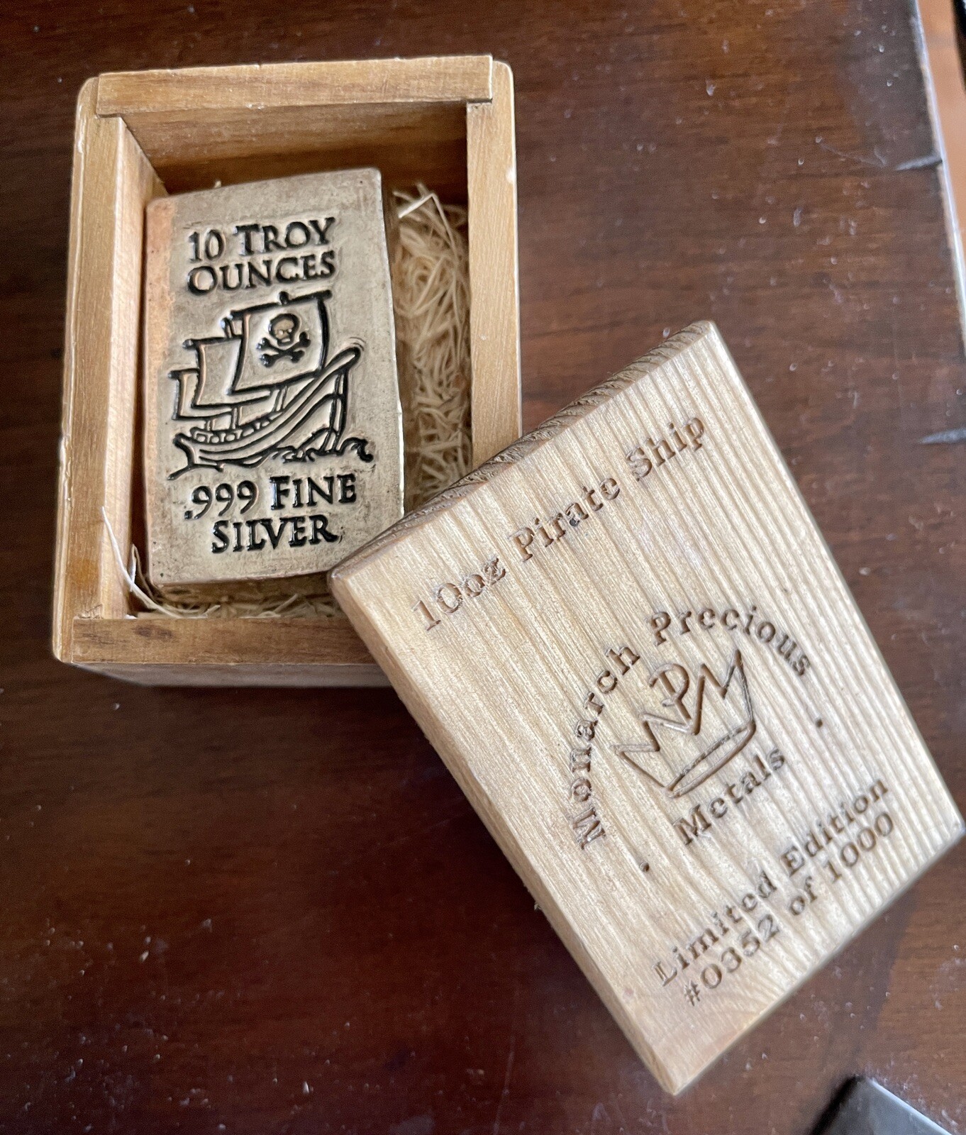 Limited Edition Monarch Precious Metals 10oz .999 Pirate Ship/Chest | eBay