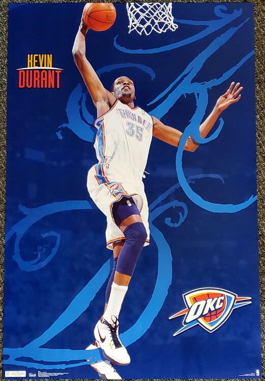 Kevin Durant Thunder Nba Basketball Poster Original