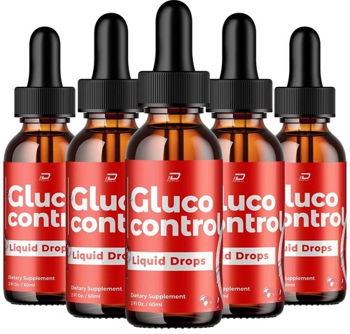 (5 Pack) Gluco Control Liquid Drops Healthy Blood Sugar Support Drops ...