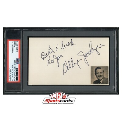 Allyn Joslyn Signed 3x5 Index Card PSA/DNA Actor d. 1981 Only Angels ...