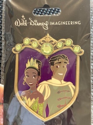 Disney Princess & The Frog WDI Tiana and Naveen Couples Crest Pin LE ...