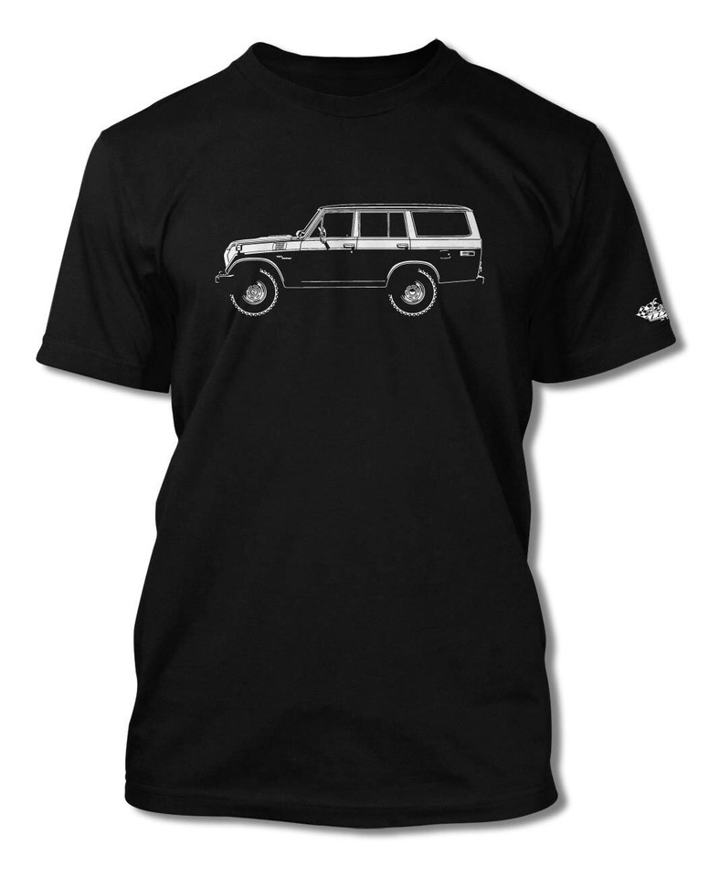 Toyota BJ55 FJ55 Land Cruiser 4x4 T-Shirt - Men - Side View - Black - 2 ...