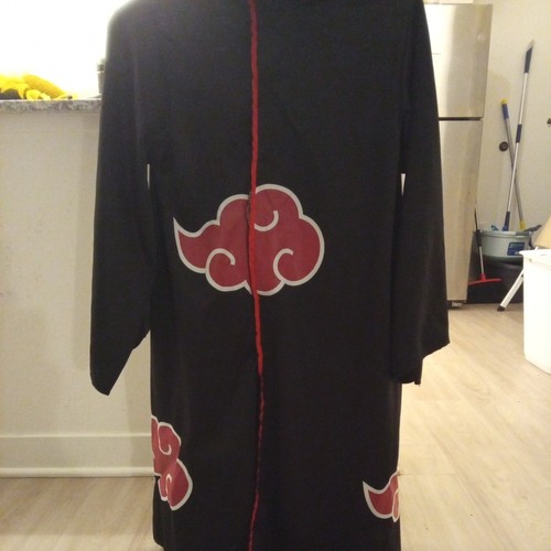 Naruto Akatsuki Robe Anime Cosplay Halloween Costume Mens Medium Jacket ...