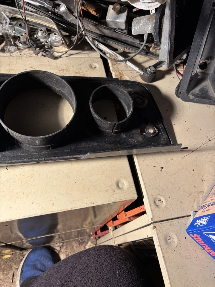 1970 70 AMC Amx WOOD GRAIN DASH TRIM OVERLAY With Ac BLUE PLASTIC PANEL ...