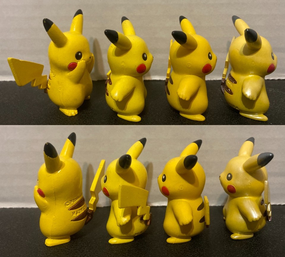 TOMY Pokemon Figure Pichu Pikachu Raichu Metallic/Clear Vers Surfing ...