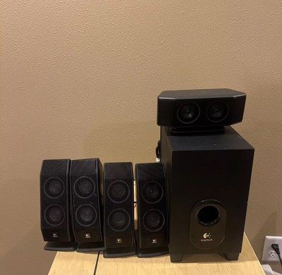 LOGITECH X-540 5.1 Surround Sound Speaker System W/ Subwoofer Set | eBay