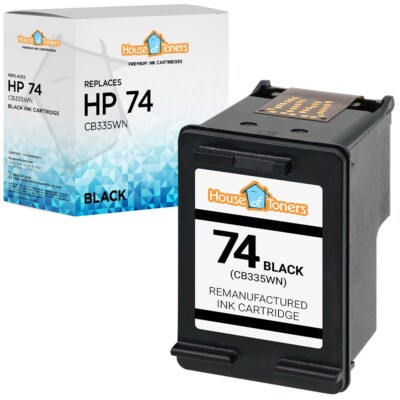 1PK Black Cartridge fits HP 74 CB335WN for Photosmart D5300 D5345 D5360 ...