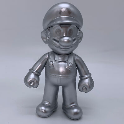 New Super Mario Bros. 2 Silver Mario Action Figure Plastic Doll Toy 5 ...