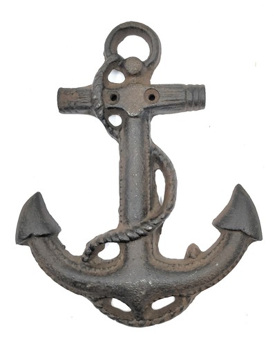 Boat Ship Anchor Wall Plaque Rustic Nautical Ship Ocean Beach Bar Decor ...