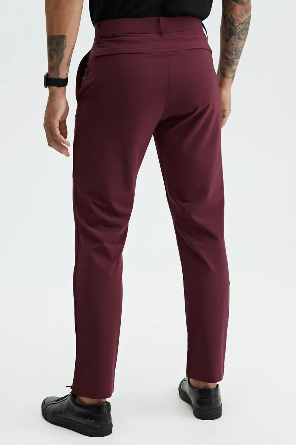 Fabletics Men's Pants The Only Pant Med Stretchy Water-Resistant Merlot ...