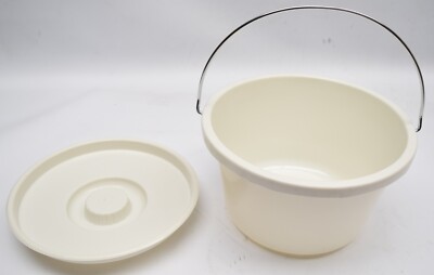 Height Adjustable Mobile Commode Replacement Pot and Lid | eBay UK