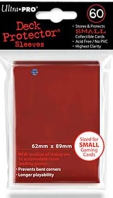 Ultra Pro Small Card Sleeves Deck Protector Sleeves - Small, Red (60 ...