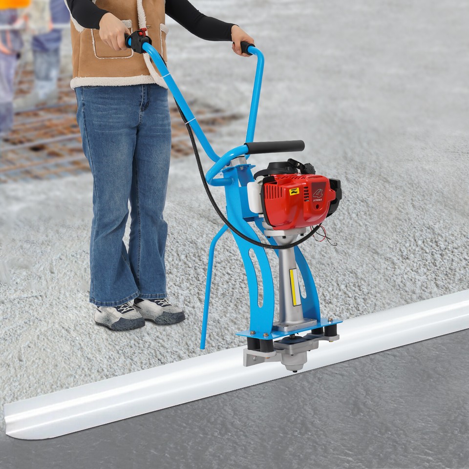 4-Stroke 900W Concrete Vibrator Gas Power Screed Cement Gasoline Engine ...