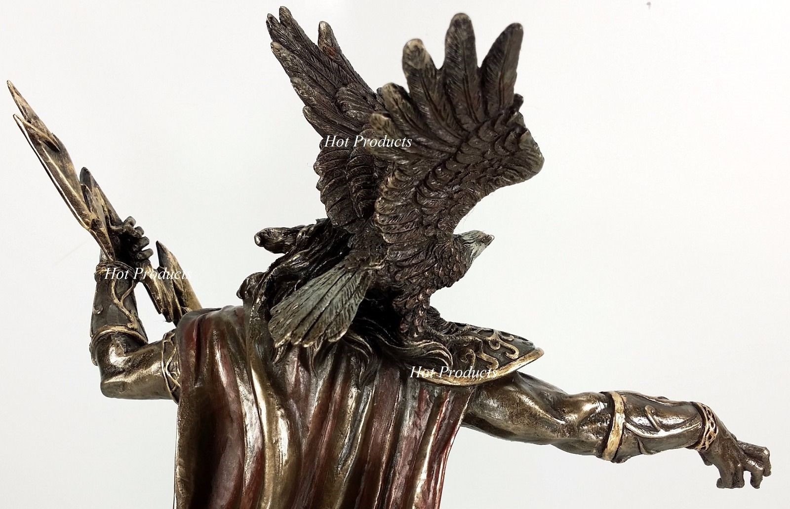 King Zeus God of Thunder W Lightning Bolt Greek Mythology Statue Bronze ...