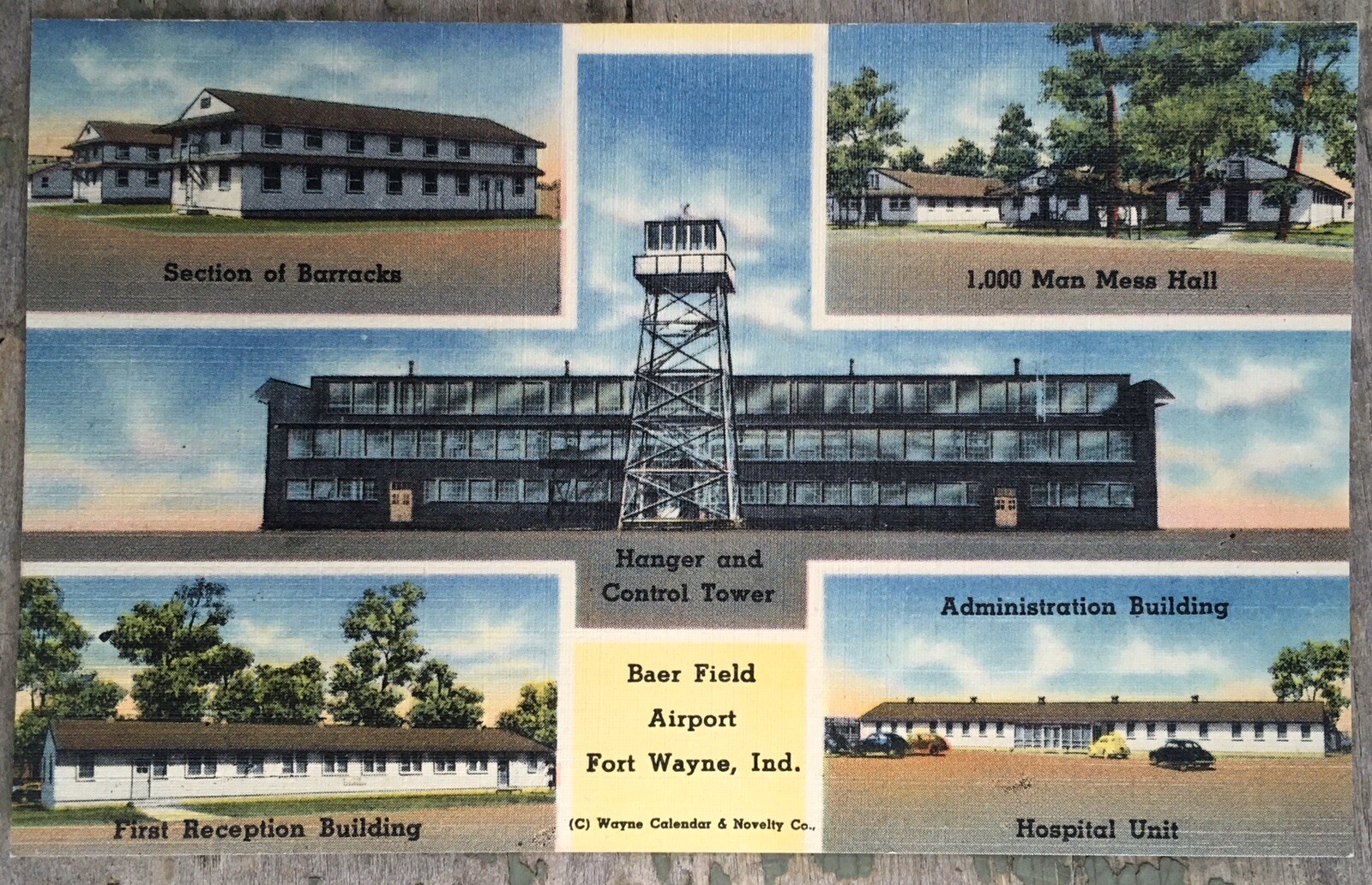 WW2 Fort Wayne Indiana Baer Field Army Base Airport Mess Hall Barracks ...