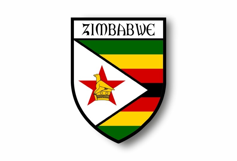 Stickers decal souvenir vinyl car shield city flag world crest zimbabwe ...