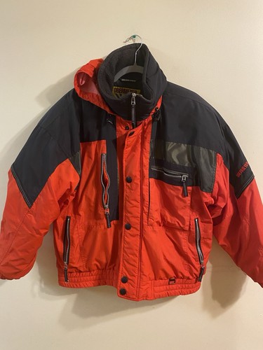 Mens VTG Red Black Obermeyer Sherpa Style 100% Nylon Ski Jacket Size ...