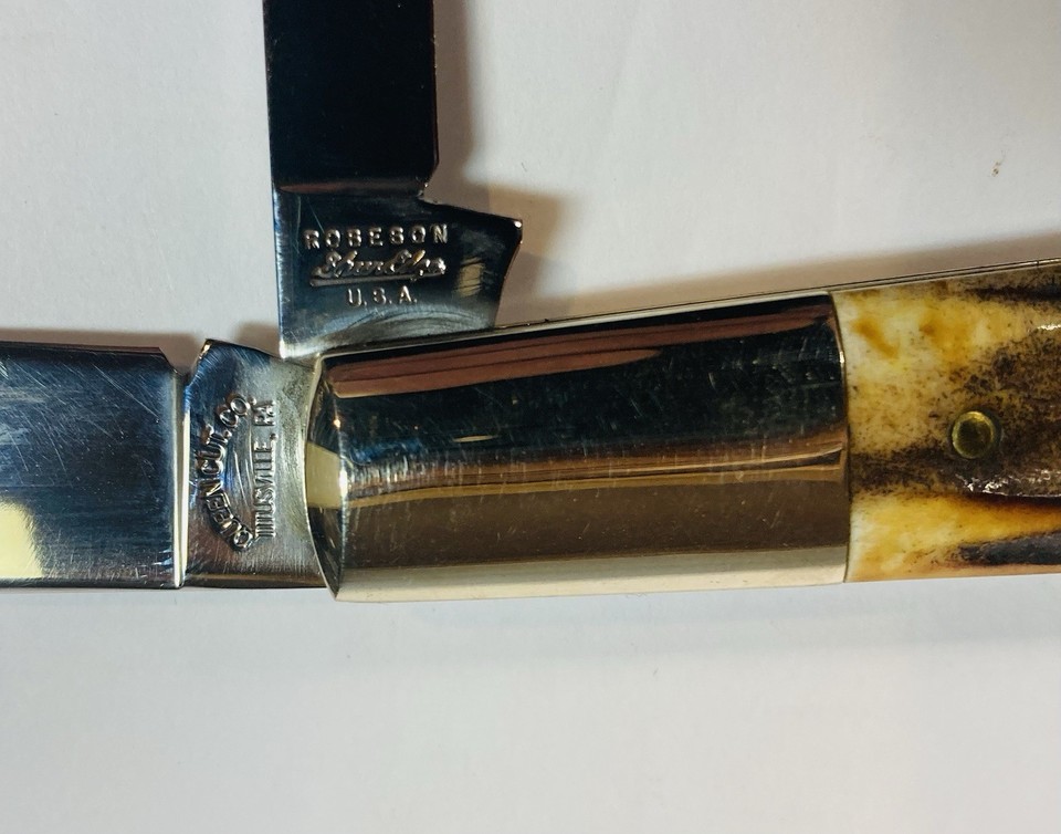 Robeson Master Craft Barlow #69 Pocket Knife Knives Queen Cutlery- Stag ...