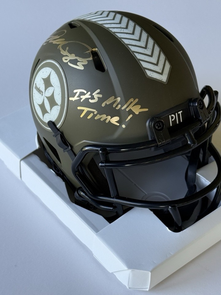 Heath Miller Pittsburgh Steelers SIGNED Salute To Service Mini Helmet ...