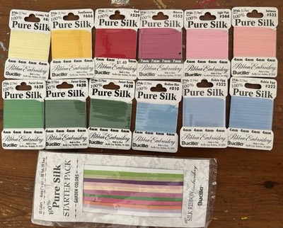 Bucilla Assorted Colors 100% Pure Silk Ribbon Emb 3 Yards (Lot of 9) | eBay