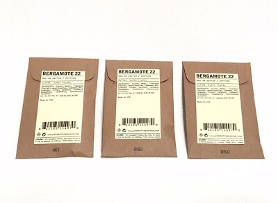 Le Labo Bergamote 22 Eau de Parfum Fragrance Sample 3x .75ml/.025oz New ...