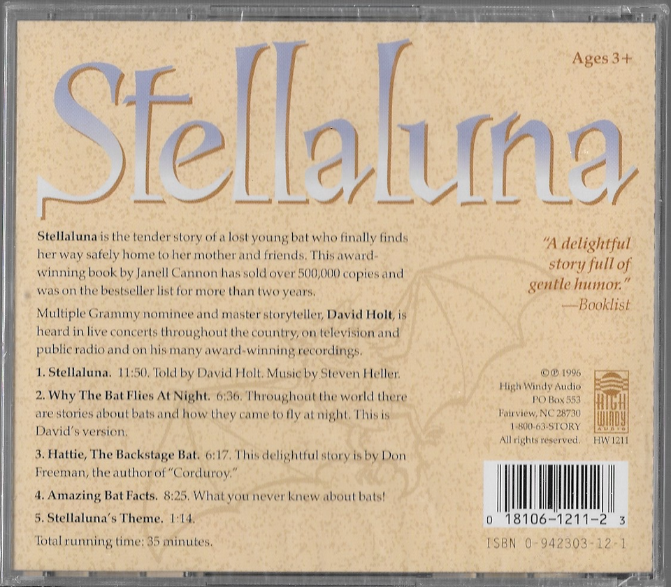Stellaluna by David Holt (Banjo)/David Holt/Steven Heller (CD, 2007 ...