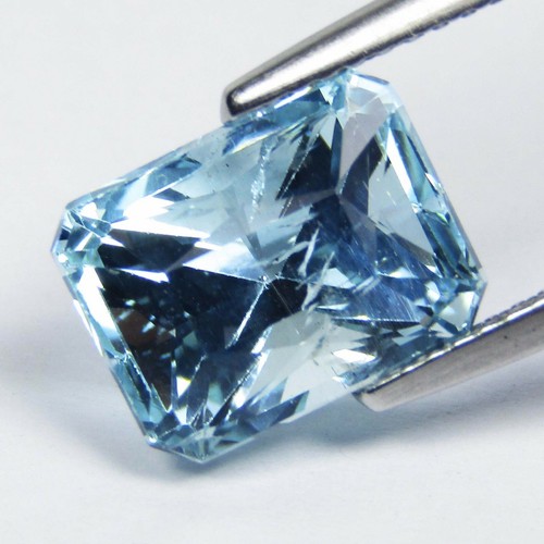 5.37Cts Genuine Natural Unheated Blue Color Radiant Cut Loose Gem ...