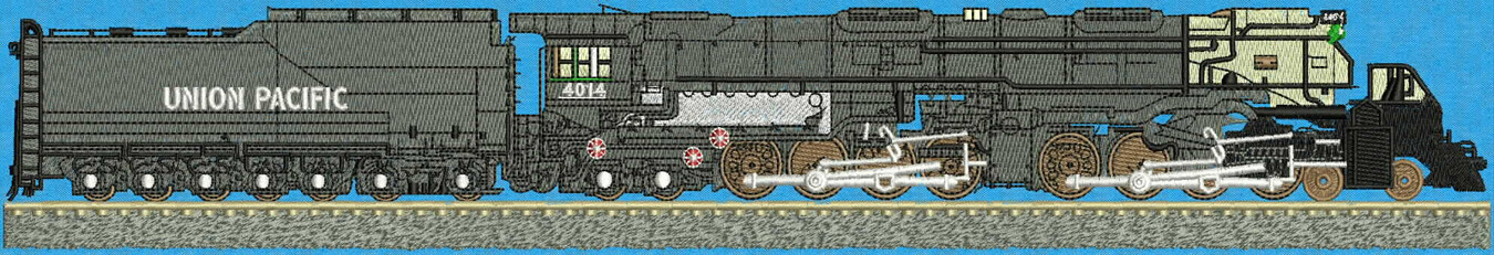 UP BIG BOY SIDE VIEW 4014 LOGO # 554 Jacket Front and Back by JELSMA ...