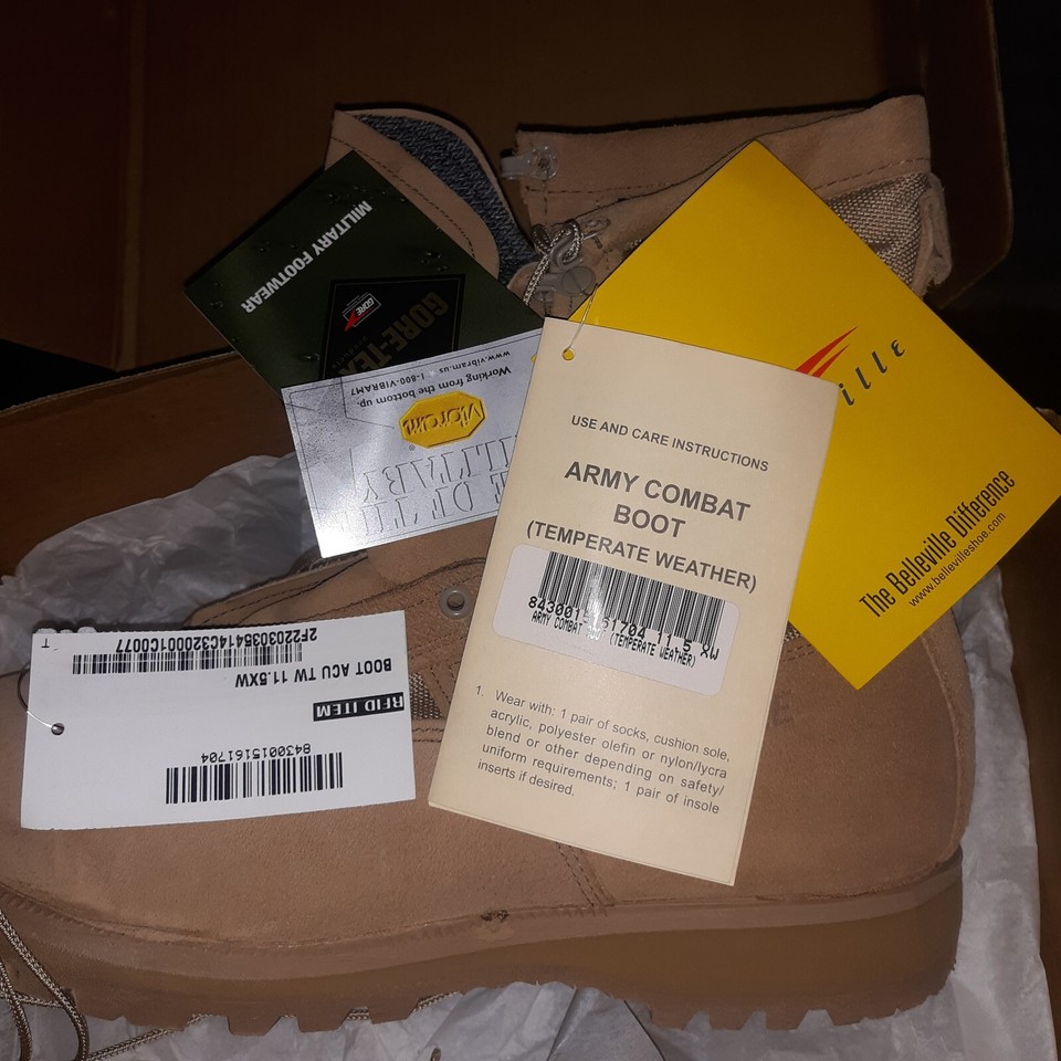 NEW/tag GENUINE US ARMY Combat Boots BELLEVILLE GoreTex Temperate ...
