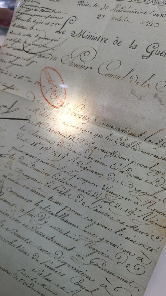 Napoleon Bonaparte Autograph Signed Oct 23, 1803 Official Secret ...