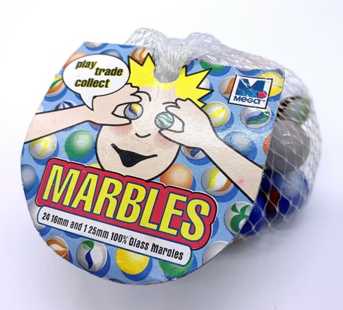 Net Bag 25 Classic Agate Glass Mega Marbles Early Edition 24 Players ...