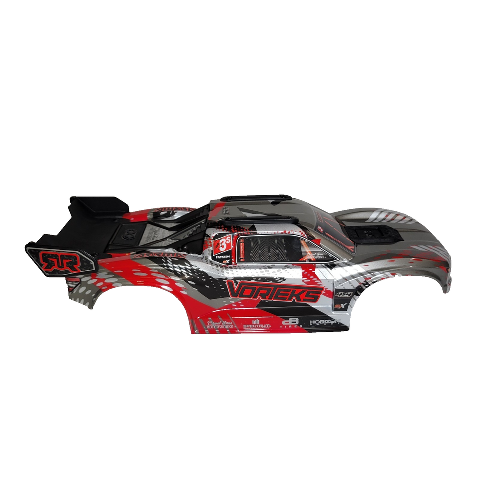 Arrma Vorteks 223S 4x4 v4 BLX Clipless Body Shell Red Silver Painted ...