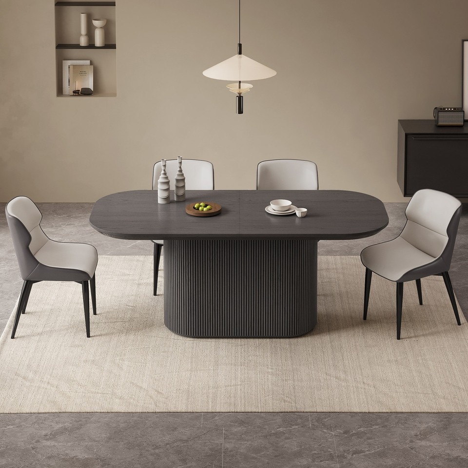 Oval Dining Table, Modern Kitchen Table for 6 People,Dining Room Table ...