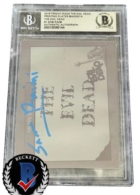 Sam Raimi Signed Evil Dead Fright Rags Trading Card Plate 1 of 1 | eBay